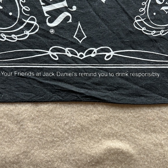 Other | Jack Daniels Bandana Old No 7 Black 25 Year Commemorative Scarf ...